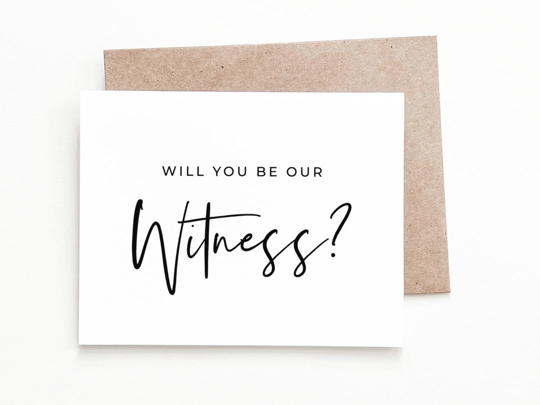Wedding Card for Witness, Witness Proposal Card - Etsy