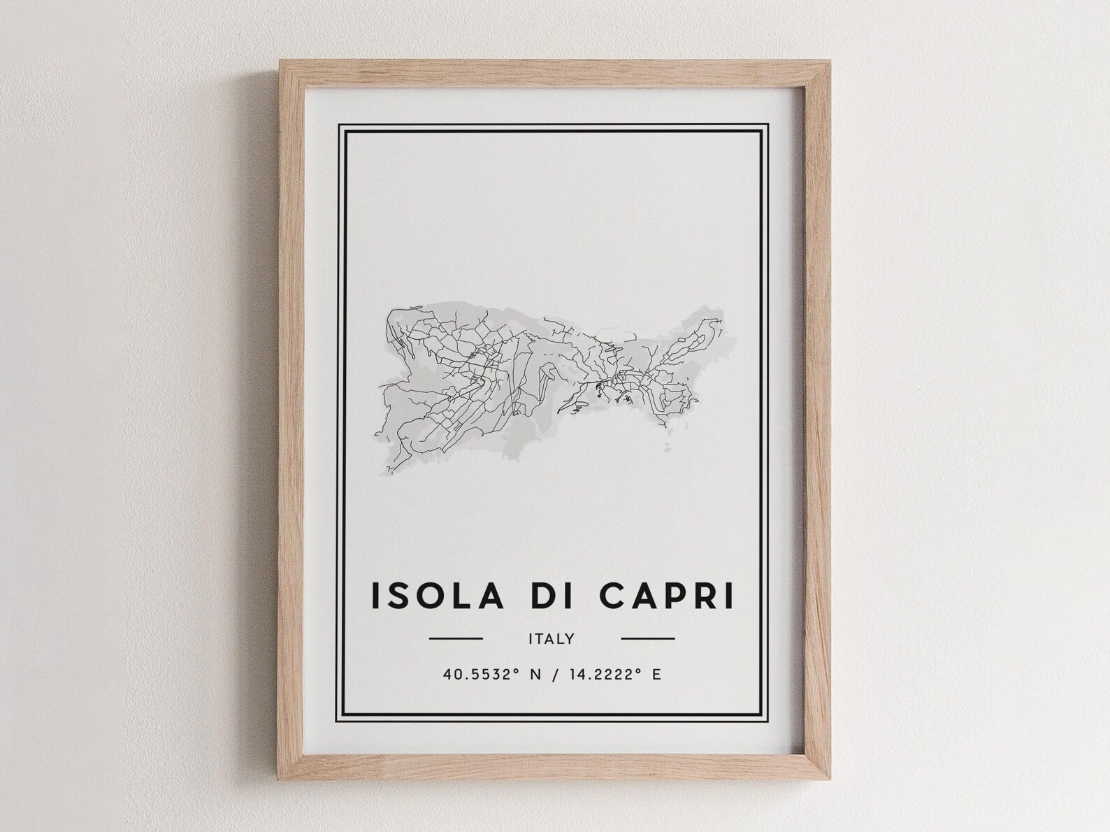 Modern Capri Map Poster Print - Etsy