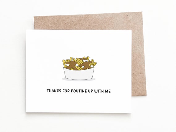 Funny Poutine Anniversary Card Fries and Gravy Anniversary - Etsy Hong Kong
