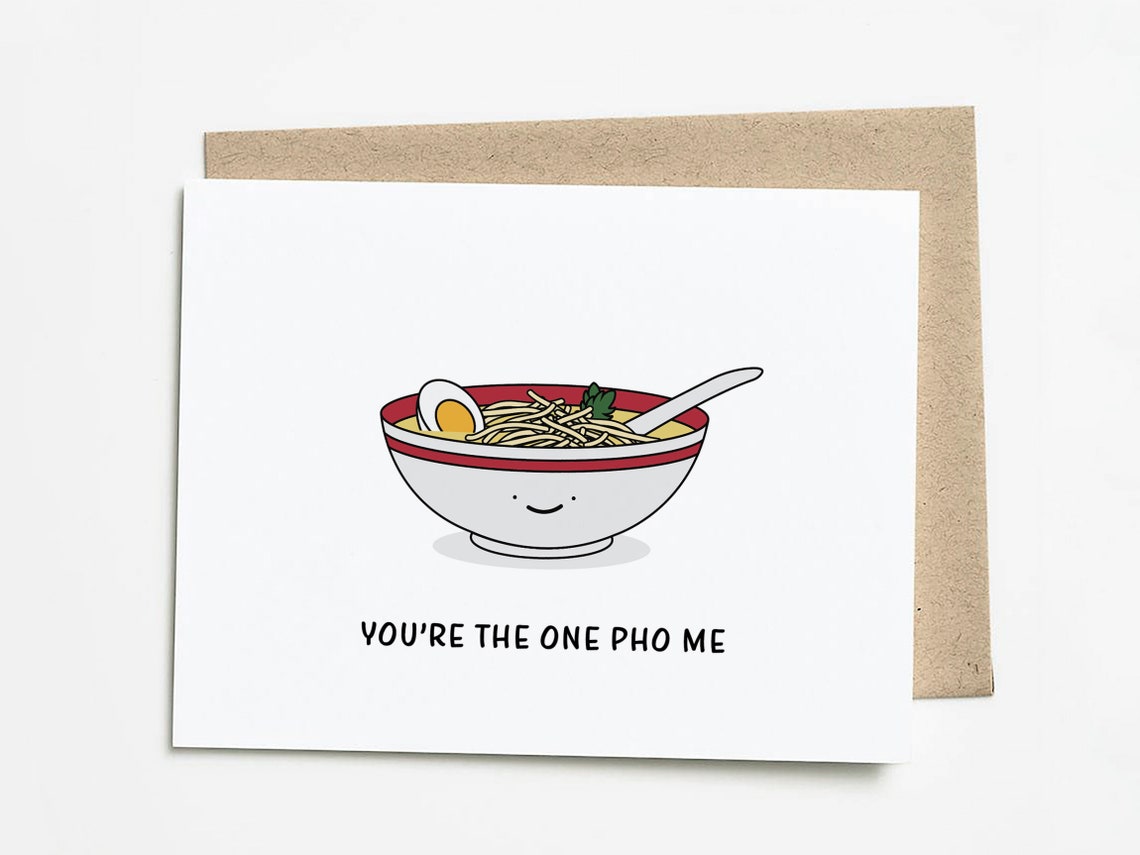 Funny Pho Anniversary Card Pho Bowl Anniversary Gift | Etsy