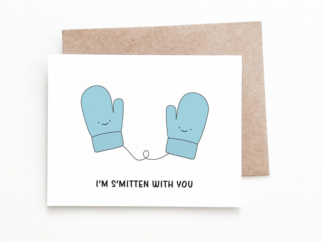 Funny Christmas Card - Mittens Greeting Card - Etsy