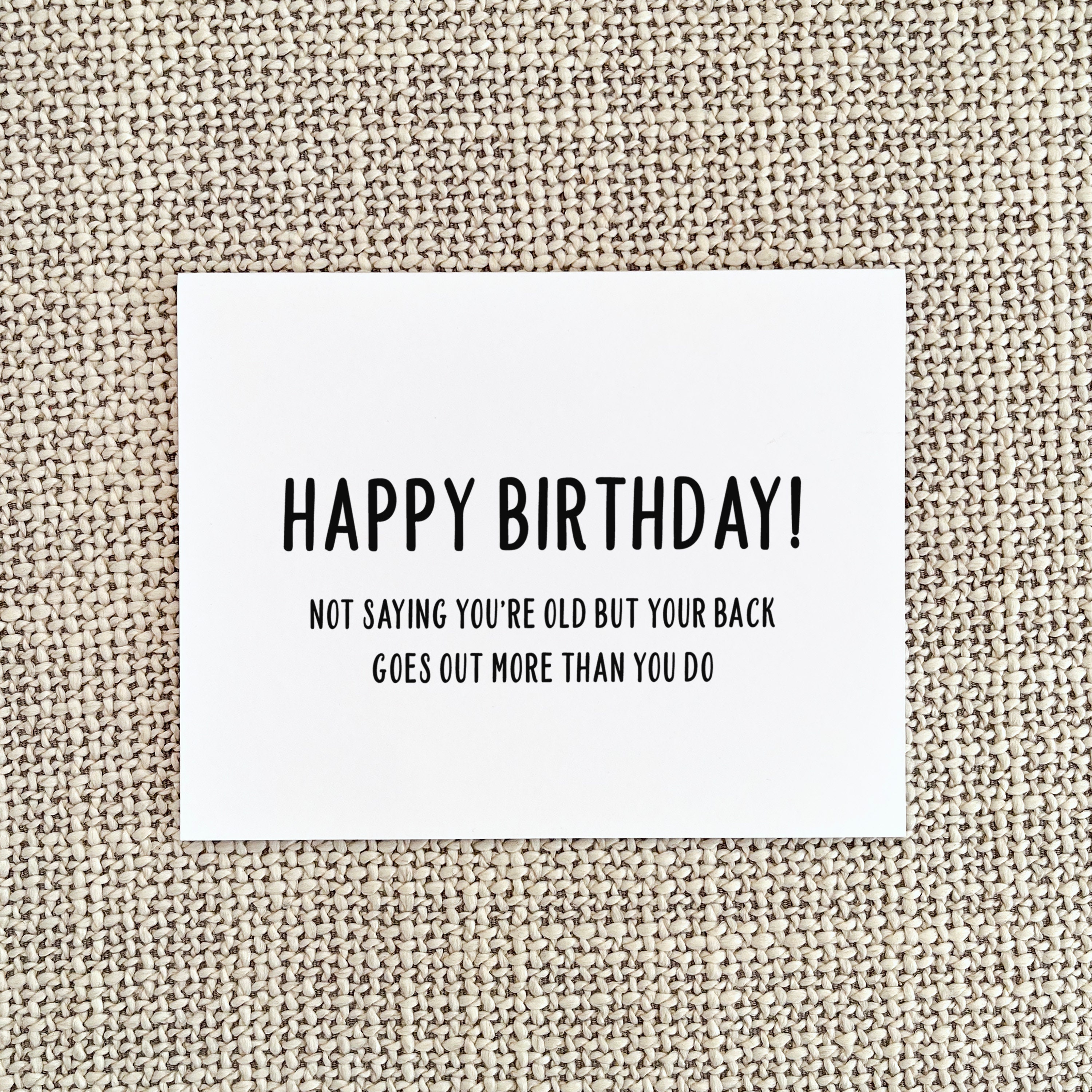 Funny Bad Back Birthday Card Birthday Gift for Him or Her - Etsy