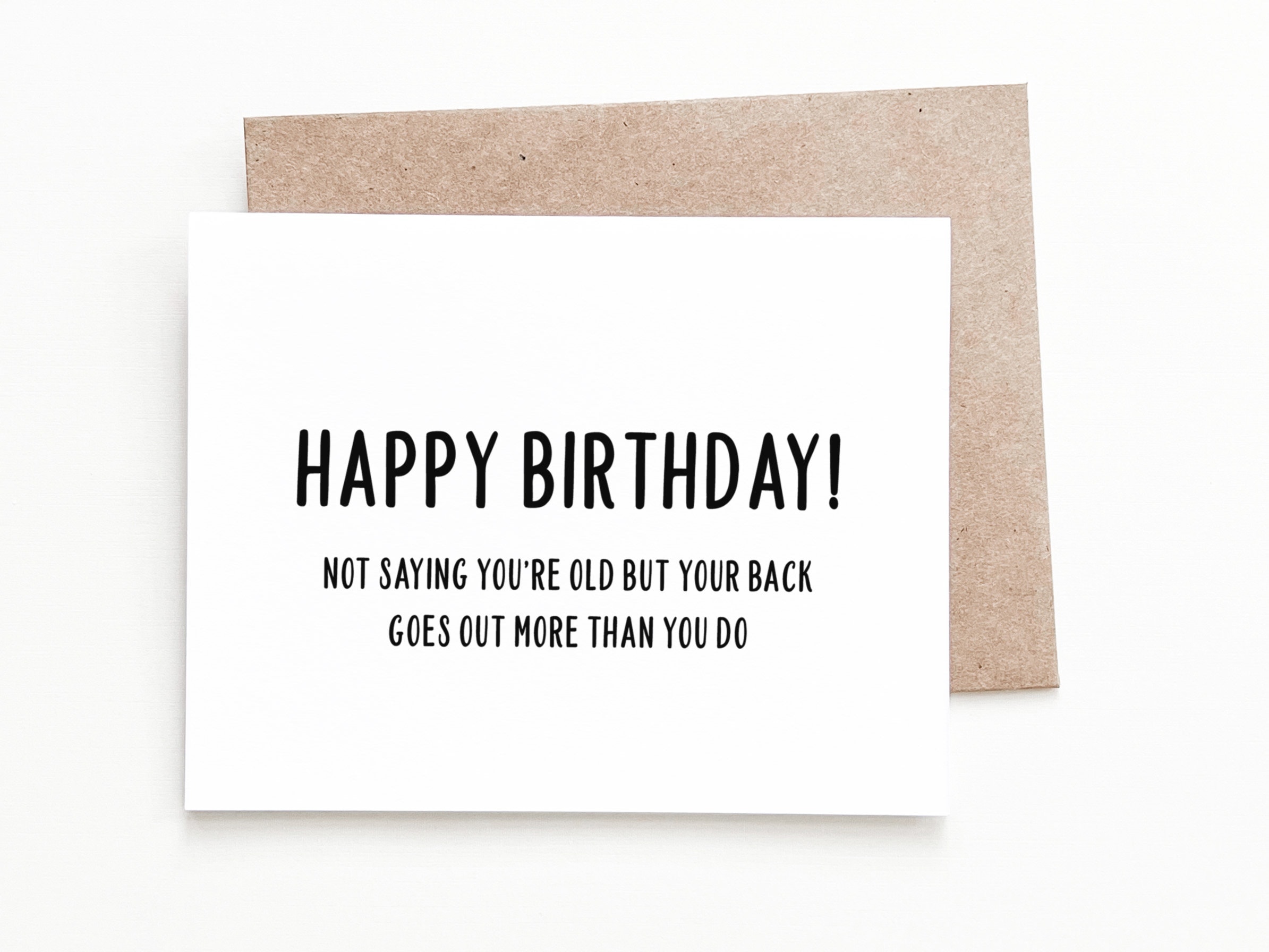 Funny Bad Back Birthday Card Birthday Gift for Him or Her - Etsy