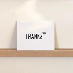 Handmade Thousand Thanks Thank You Card - Etsy Canada
