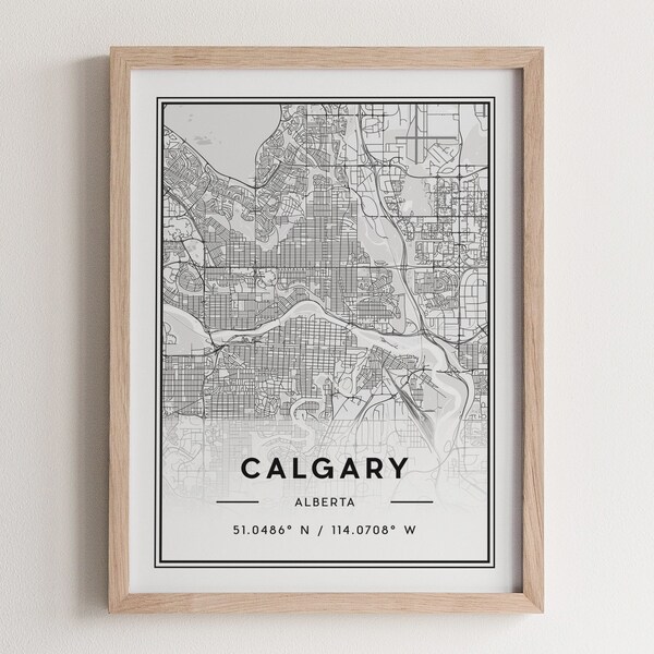 Calgary City Map - Etsy Canada