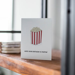 Funny Birthday Card for Popcorn Lover, Popcorn Gift for Friend - Etsy ...