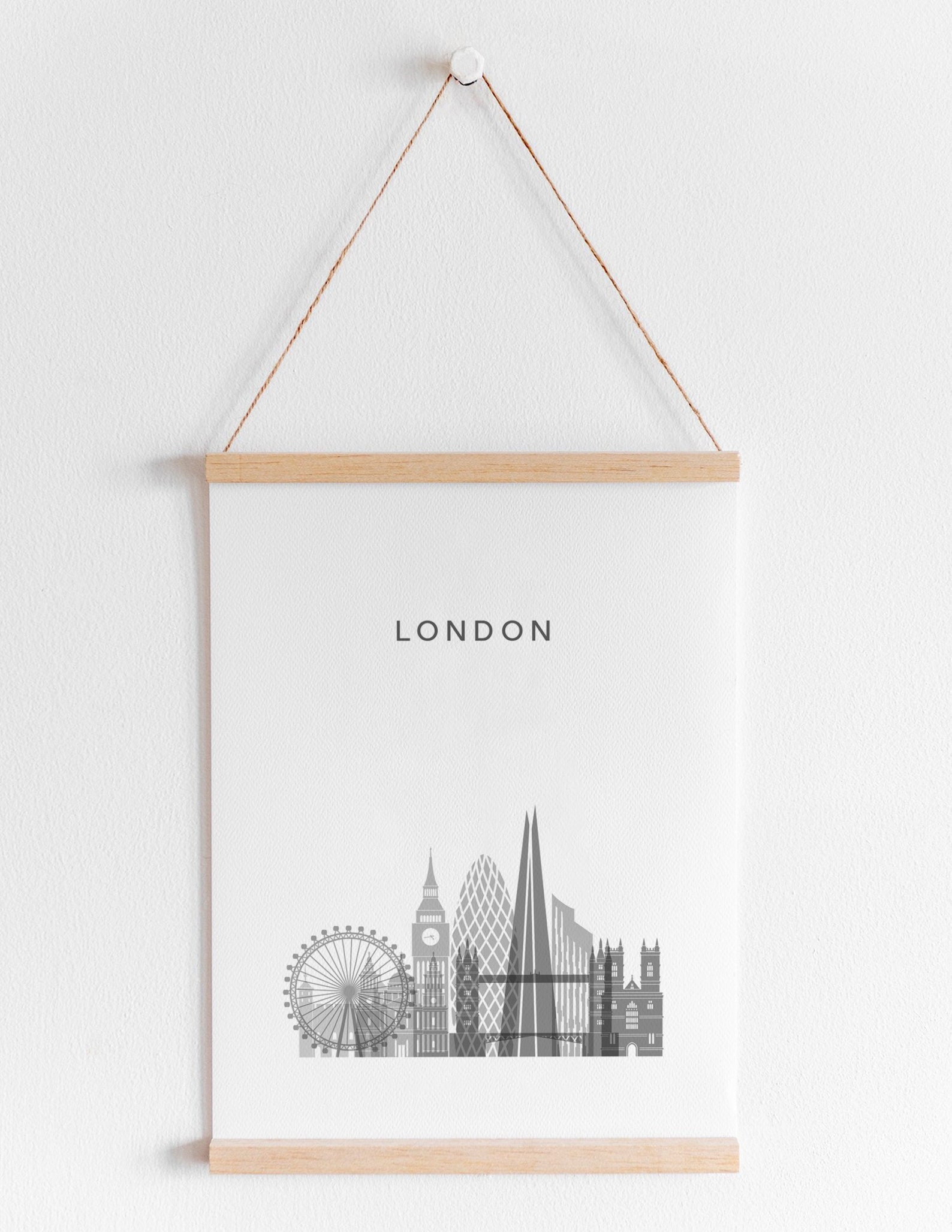 London City Skyline Poster England Landmark Art Print | Etsy