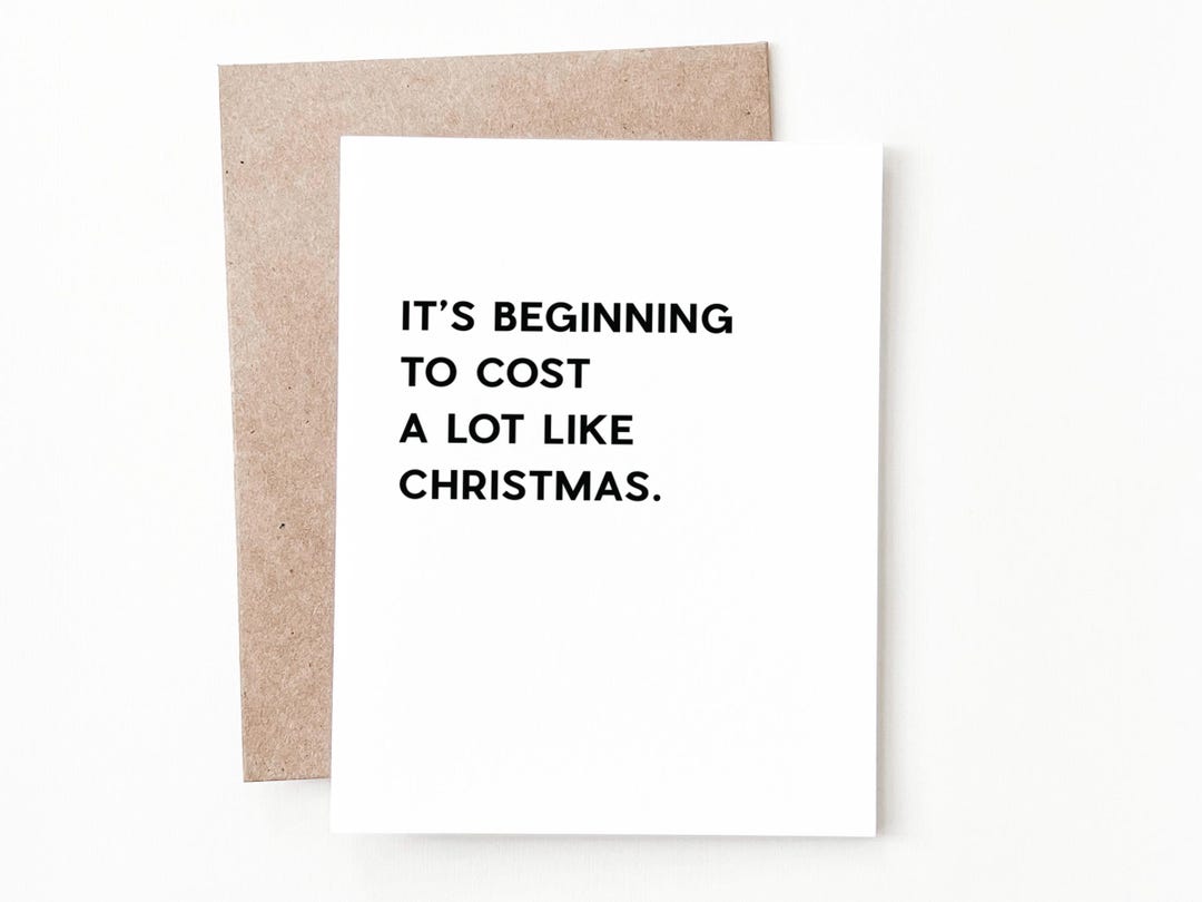 Funny Expensive Christmas Card, Funny Handmade Christmas Gift for Him ...