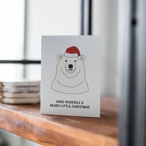 Funny Polar Bear Christmas Card Holiday Christmas Gift for - Etsy