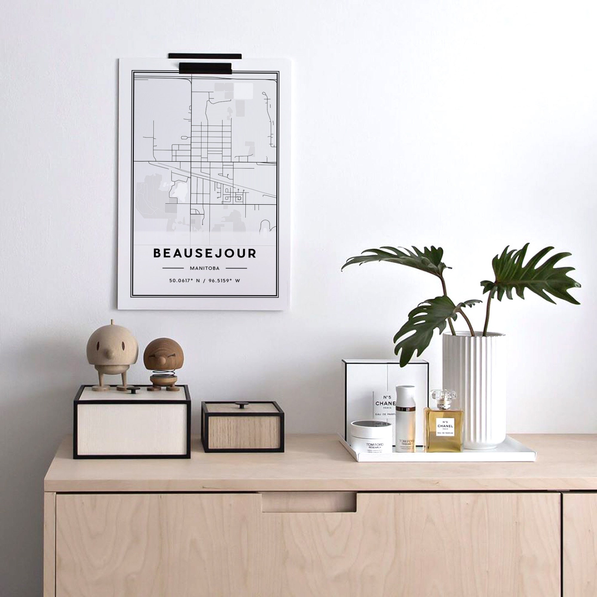 Beausejour Map Poster Print Modern Beausejour Street Map - Etsy