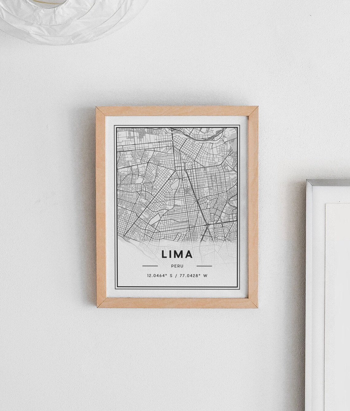 Lima Map Poster Print Modern Lima Street Map Decor - Etsy