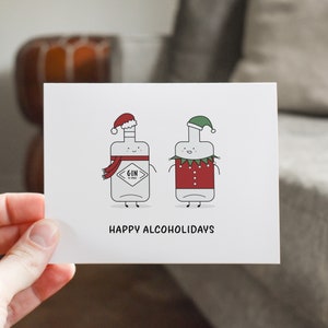 Funny Christmas Card, Holiday Drinking Buddy Christmas Pun Card - Etsy ...