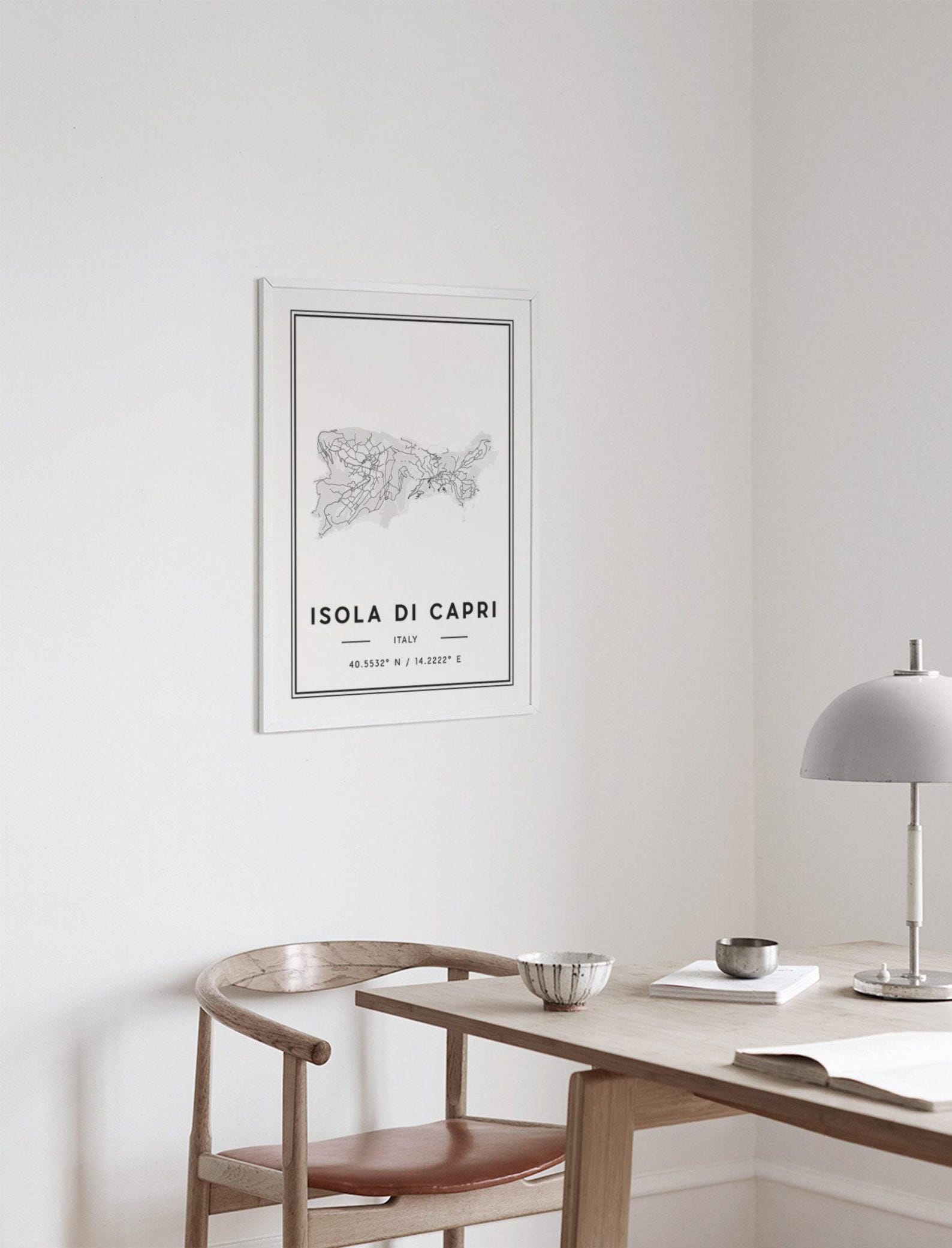 Modern Capri Map Poster Print - Etsy
