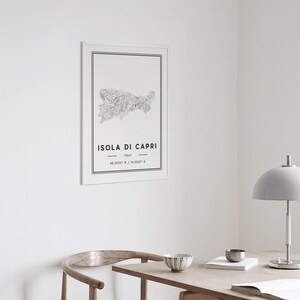 Modern Capri Map Poster Print - Etsy