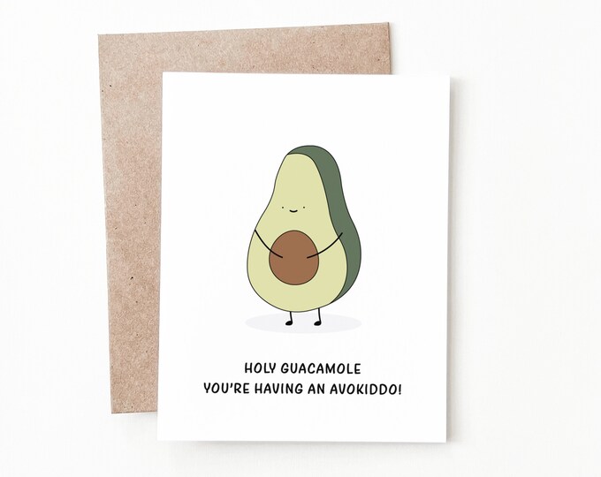 Avocado Pregnancy Card // Baby Shower Card // Baby Card - Etsy Canada