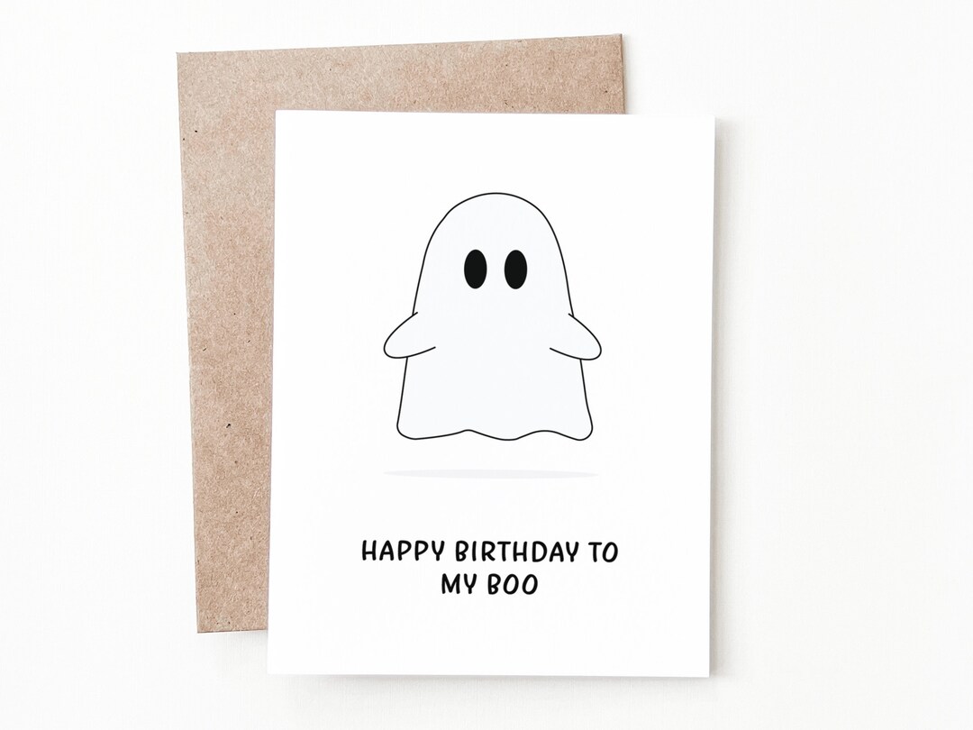 Funny Ghost Birthday Card, Haunted Birthday Gift for Him or Her - Etsy ...