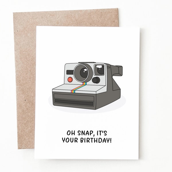 Camera Birthday Card - Etsy