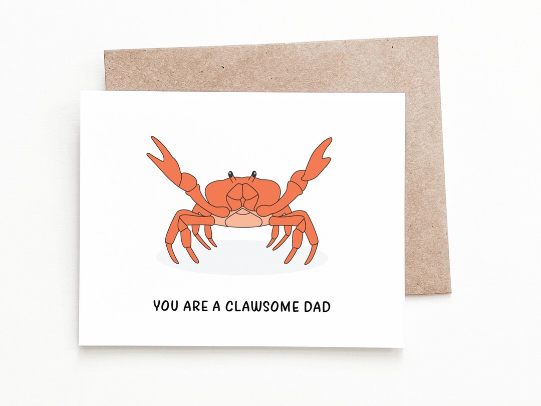 Handmade Crab Father's Day Card - Etsy