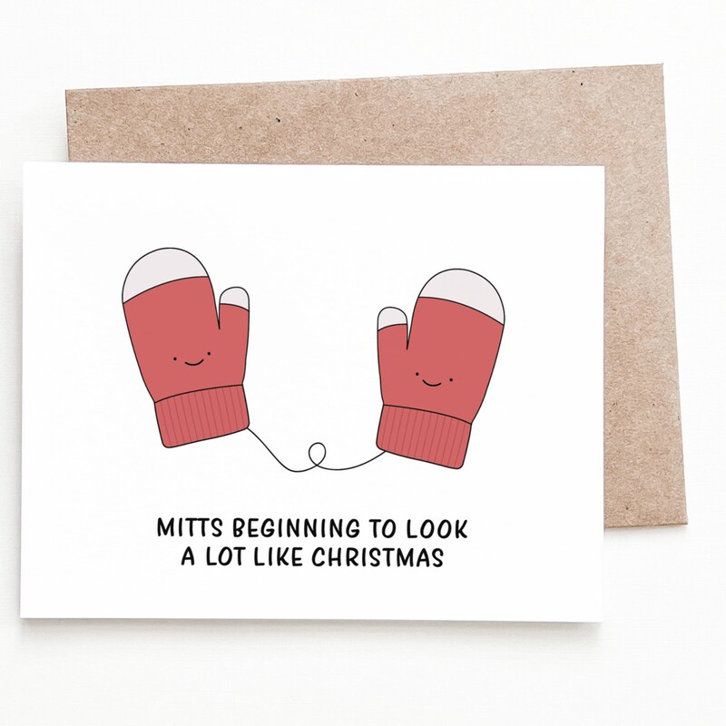 Mitten Card - Etsy