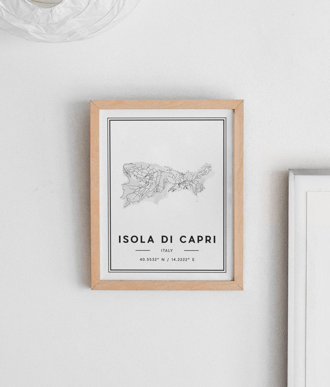 Modern Capri Map Poster Print - Etsy
