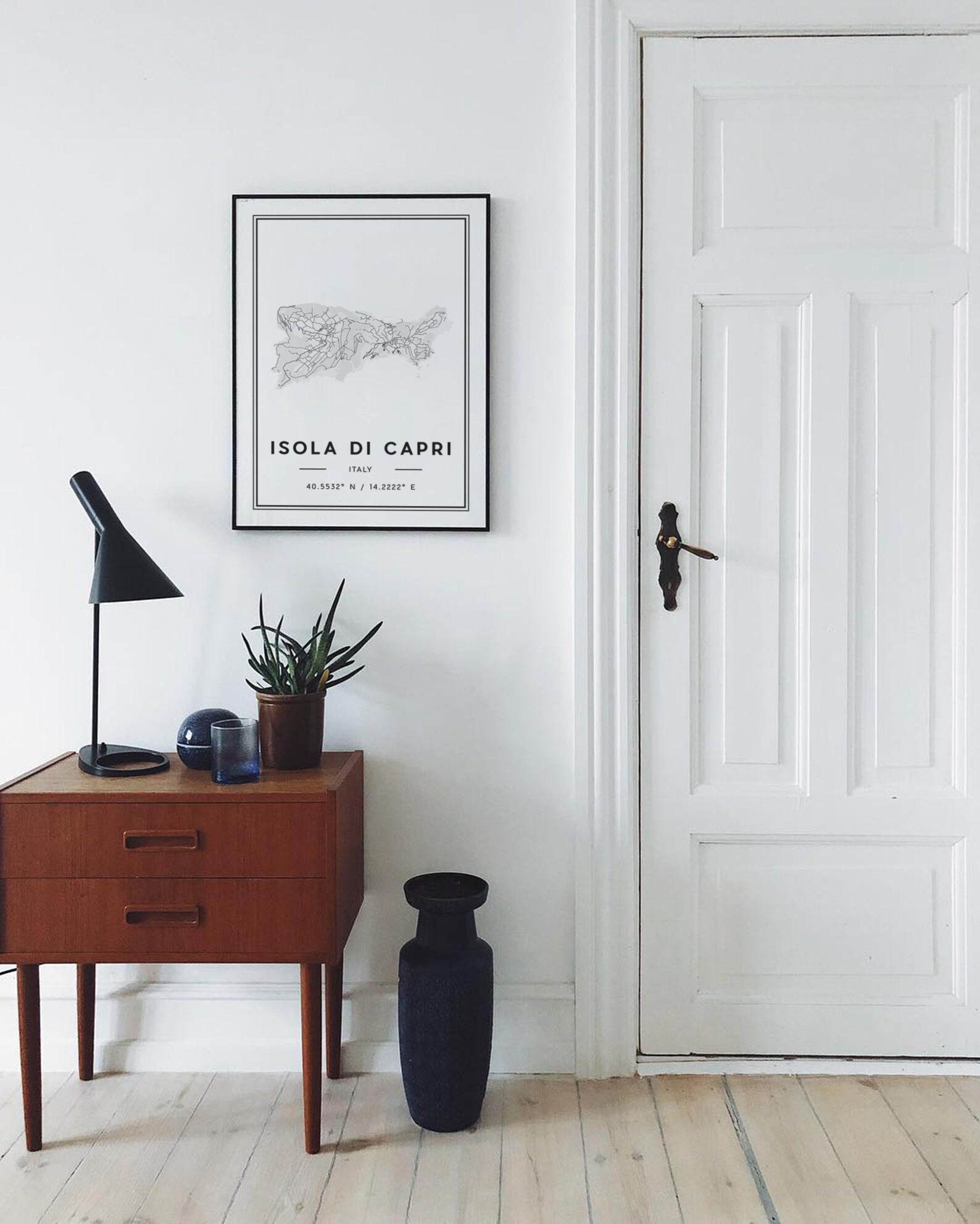 Modern Capri Map Poster Print - Etsy