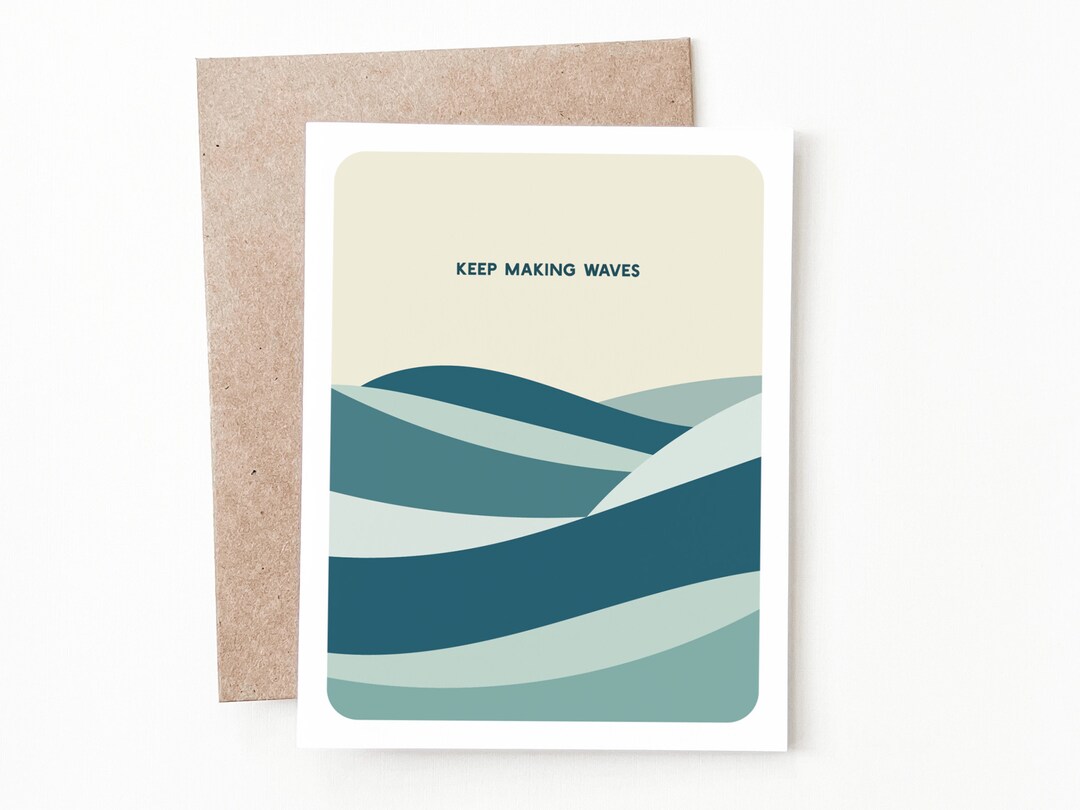 Making Waves Encouragement Card, Positive Congratulations Gift for Him ...