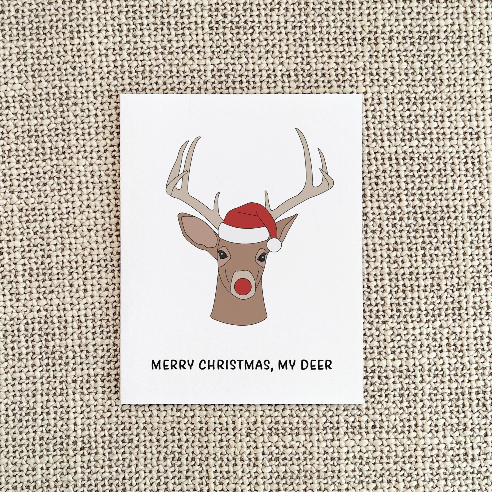 Handmade Rudolph Reindeer Christmas Card - Etsy
