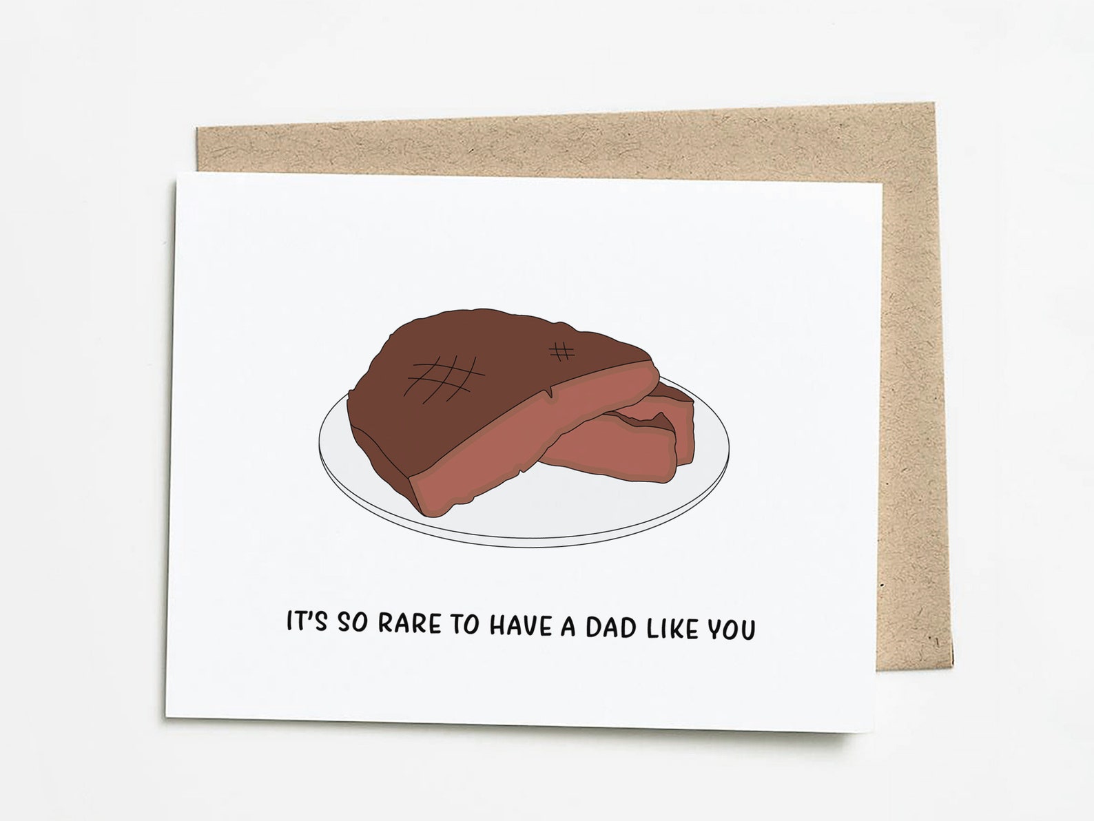 Funny Father's Day Card For Dad Steak Gift For Dad | Etsy