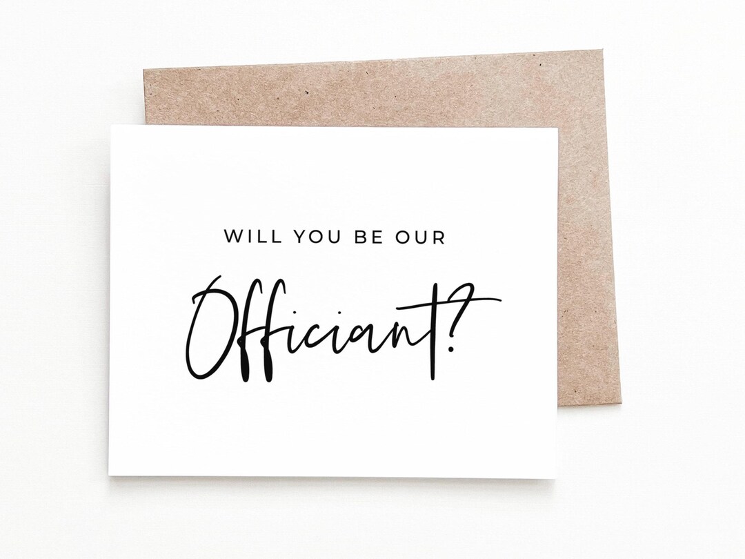 Funny Wedding Card - Officiant Proposal Greeting Card - Etsy