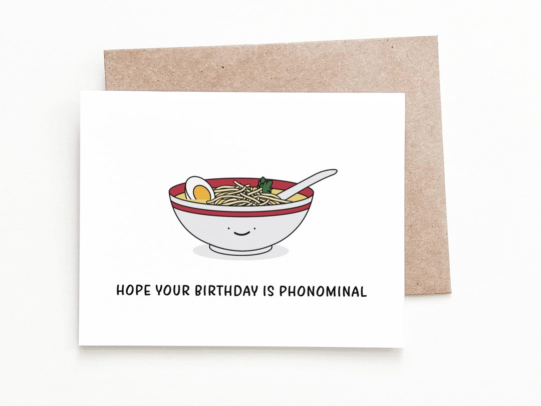 Funny Pho Birthday Card, Pho Bowl Birthday Gift - Etsy