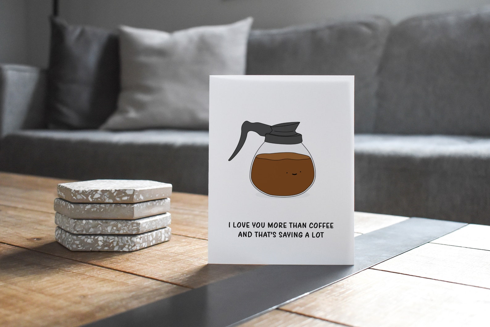 Funny Coffee Anniversary Card Coffee Anniversary Gift for | Etsy