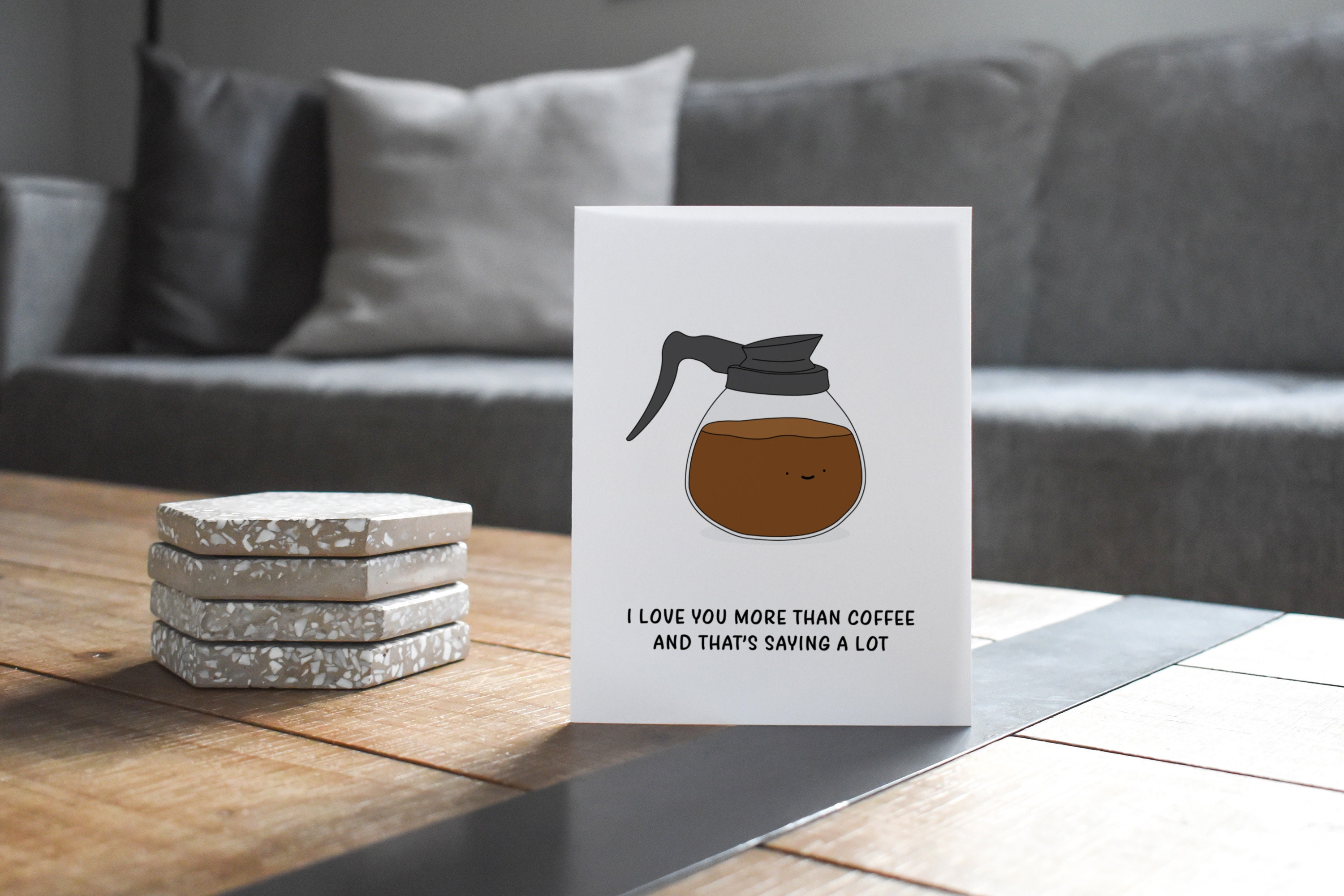 Funny Coffee Anniversary Card Coffee Anniversary Gift for | Etsy