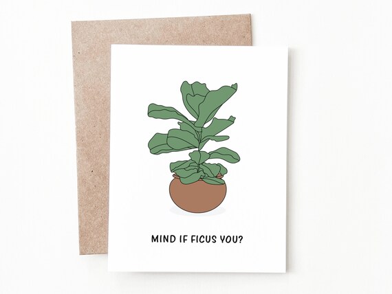 Funny Ficus Anniversary Card Plant Mom Anniversary Gift for - Etsy