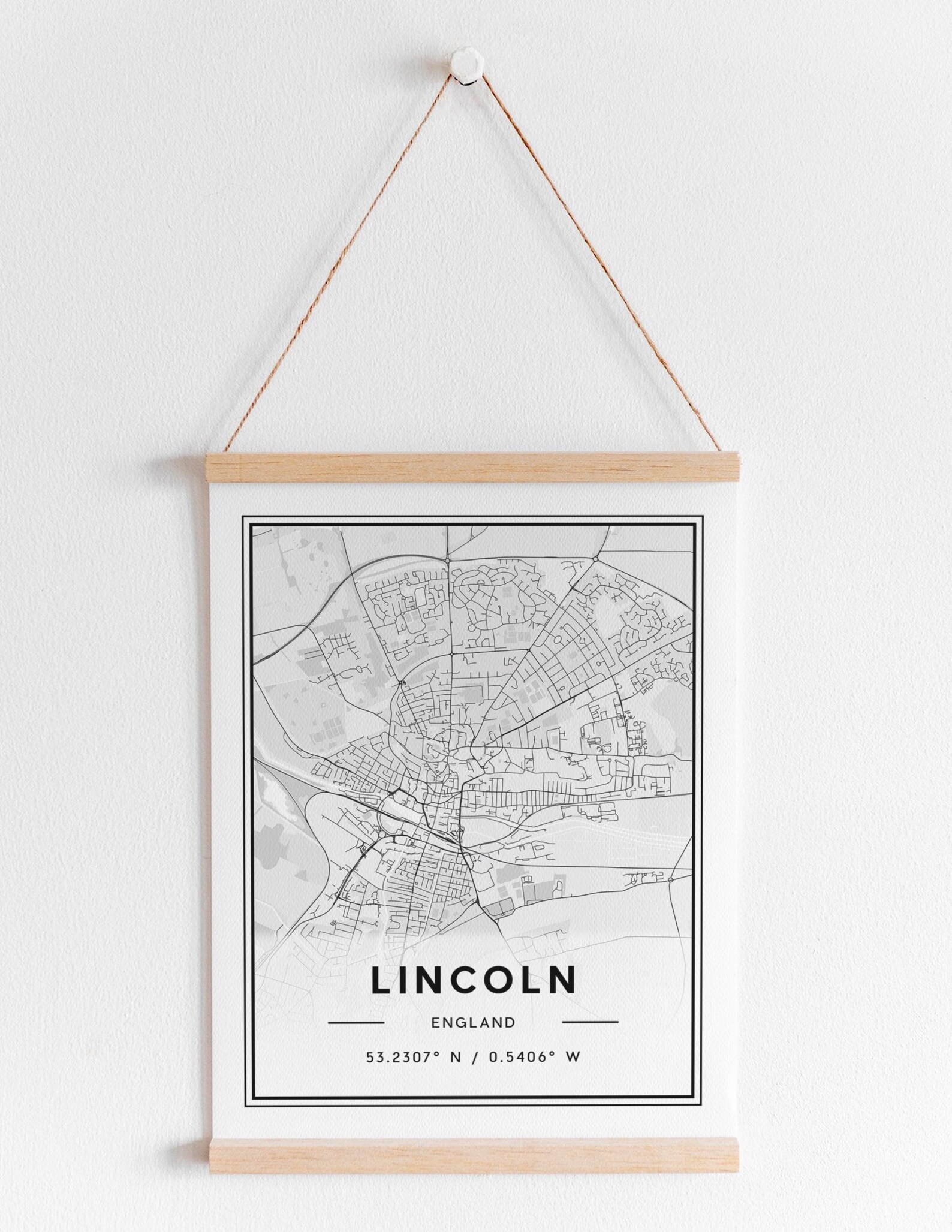 Lincoln Map Poster Print Modern Lincoln Street Map Decor - Etsy