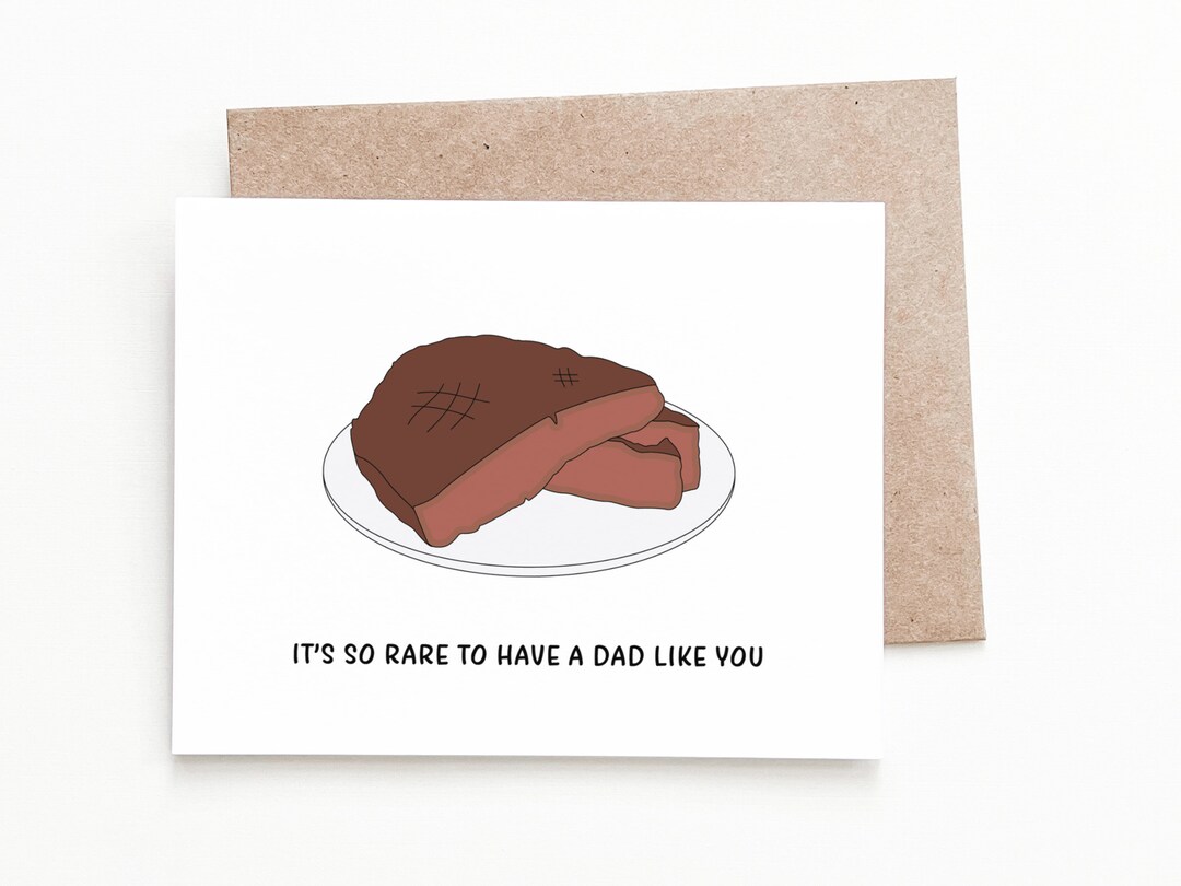 Funny Father's Day Card for Dad, Steak Gift for Dad - Etsy