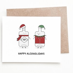 Funny Christmas Card, Holiday Drinking Buddy Christmas Pun Card - Etsy ...