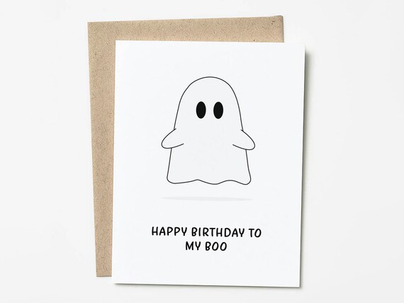 Funny Ghost Birthday Card Haunted Birthday Gift for Him or | Etsy Canada