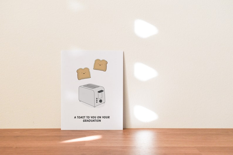 Funny Toast Graduation Card Graduation Gift for Him or Her - Etsy