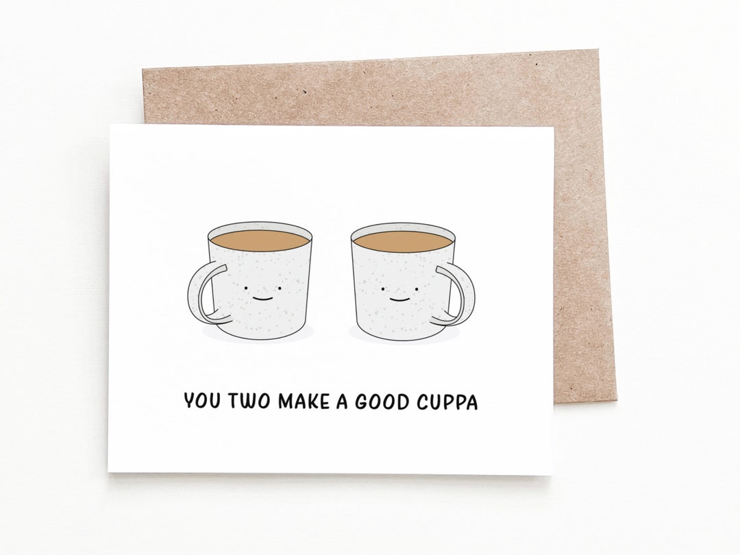 Funny Coffee Wedding Card, Wedding Gift for Bride and Groom - Etsy