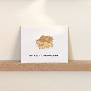Funny Waffle Wedding Card, Wedding Gift for Bride and Groom - Etsy