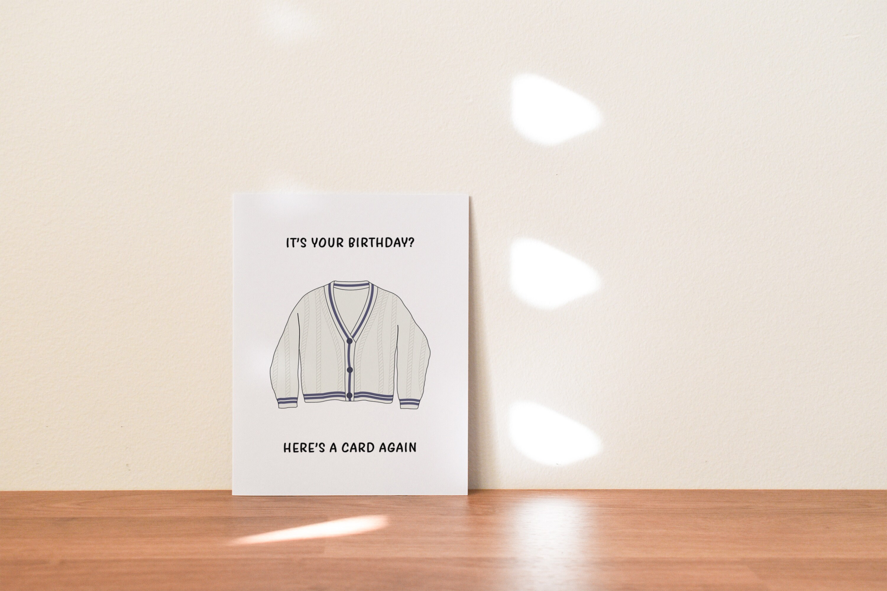 Funny Cardigan Birthday Card Cardigan Birthday Gift for Him | Etsy