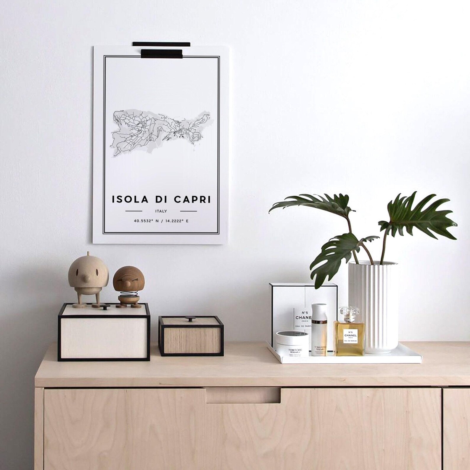 Modern Capri Map Poster Print - Etsy