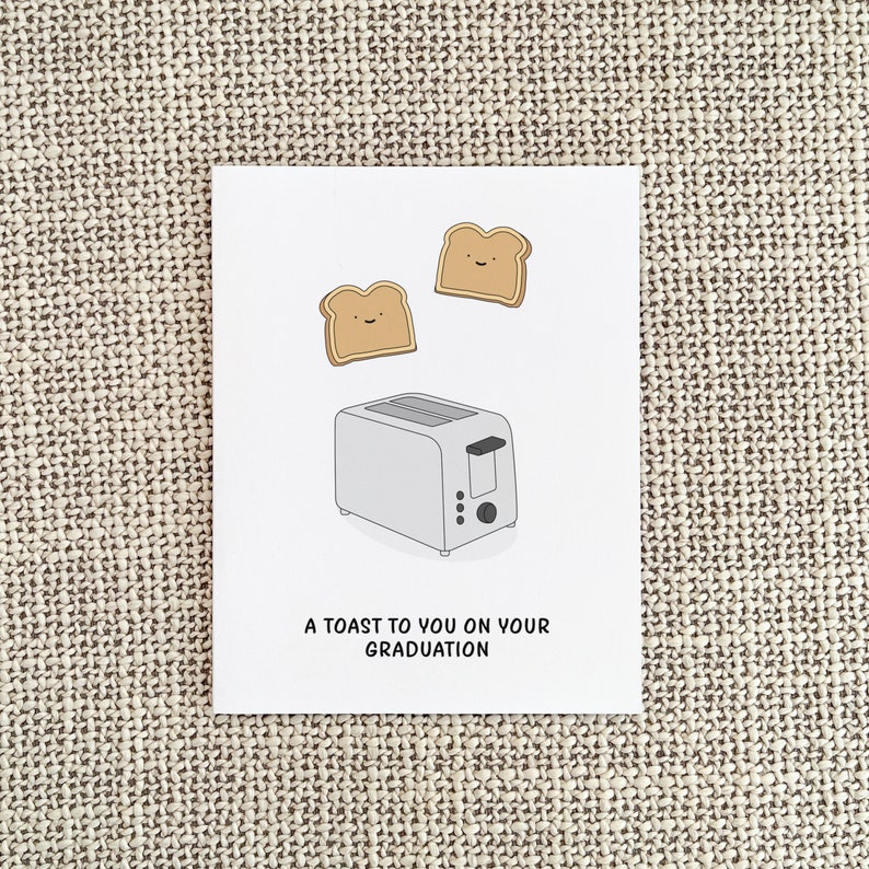 Funny Toast Graduation Card Graduation Gift for Him or Her - Etsy