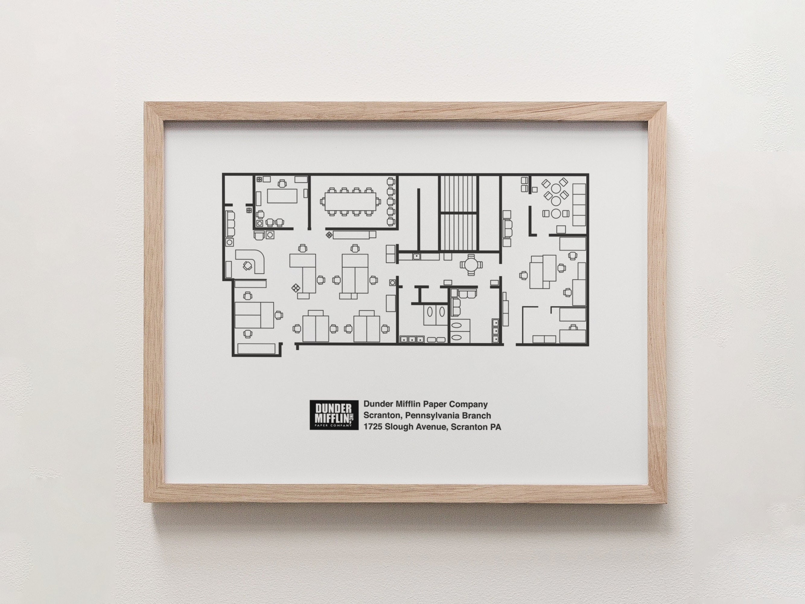 Printable the Office TV Show Poster Dunder Mifflin Floor Plan | Etsy Canada