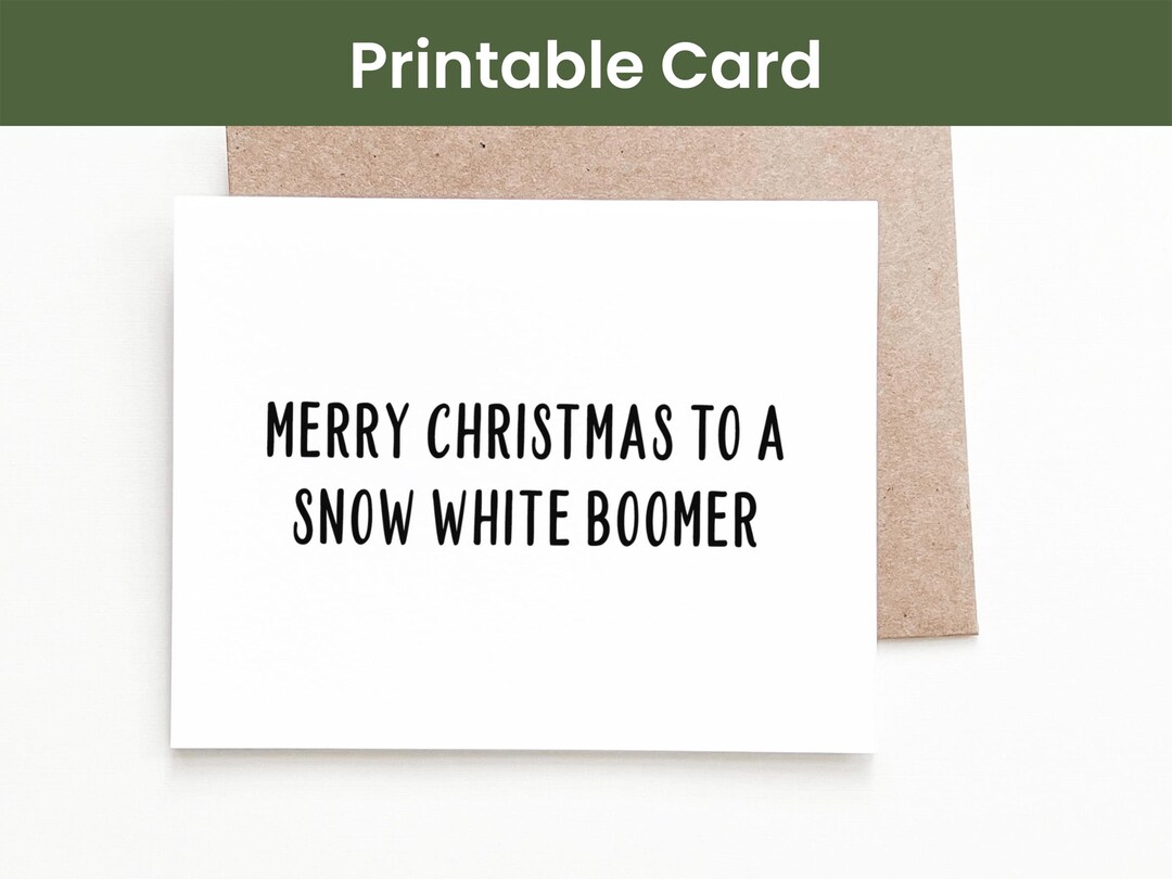 Funny Printable Christmas Card - Boomer Greeting Card - Etsy UK
