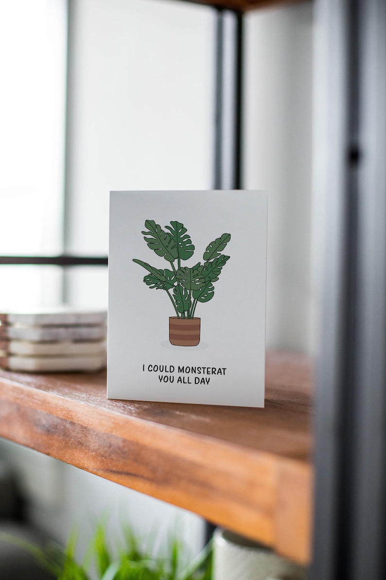 Funny Anniversary Card - Monstera Love Greeting Card - Etsy