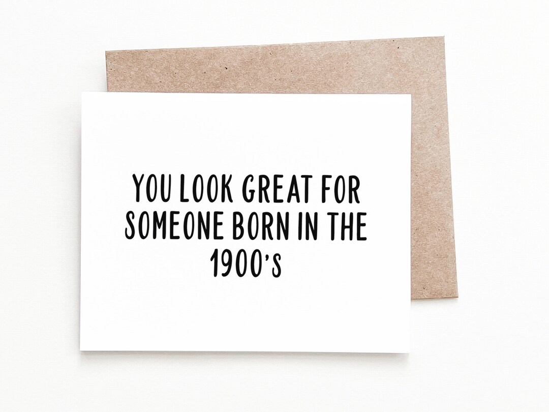 Handmade Born in 1900s Birthday Card - Etsy