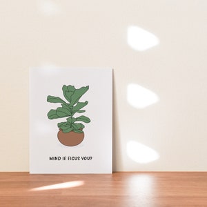 Funny Ficus Anniversary Card, Plant Mom Anniversary Gift for Him or Her ...