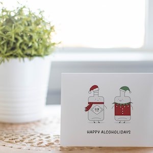 Funny Christmas Card, Holiday Drinking Buddy Christmas Pun Card - Etsy ...