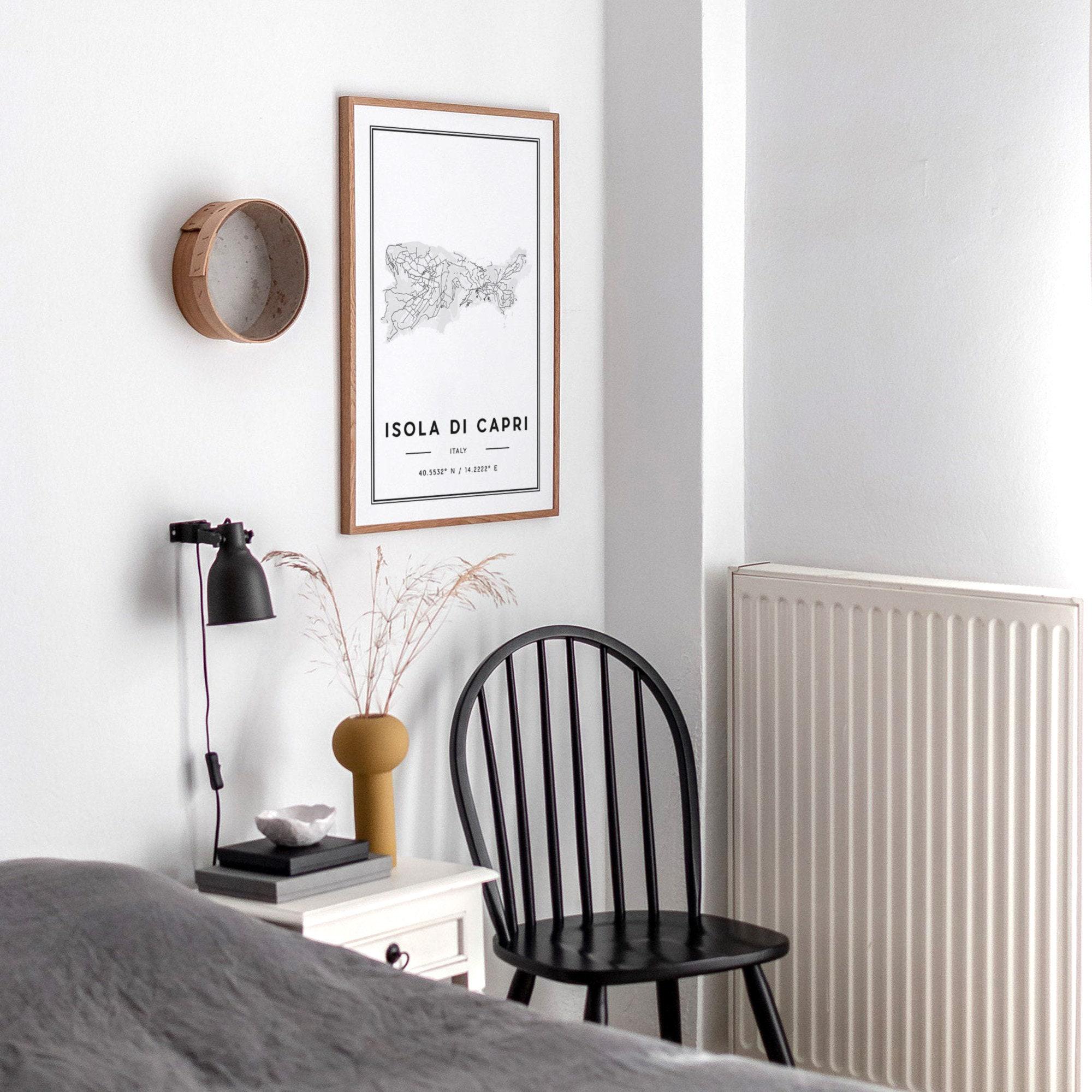 Modern Capri Map Poster Print - Etsy